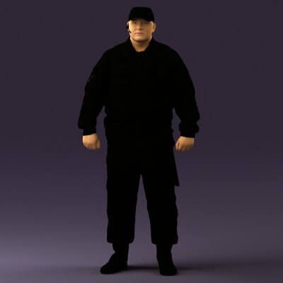 Serious Security Guy (0902) - 3D Model by 3DFarm