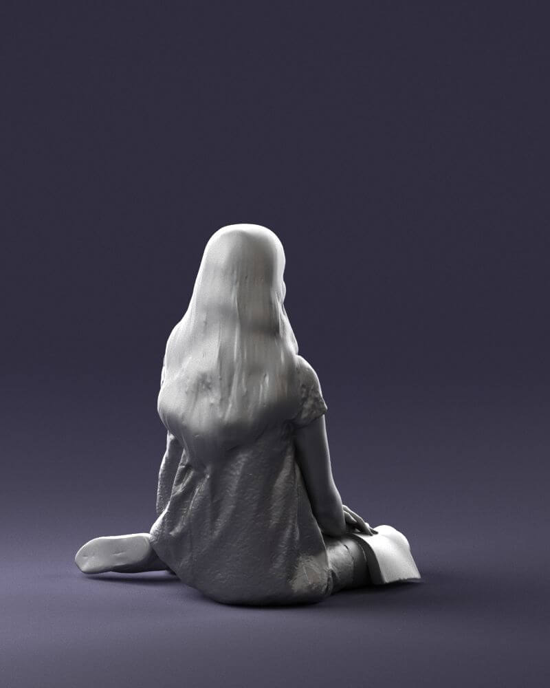 Sitting Girl (1016-3) 3D Model by 3DFarm