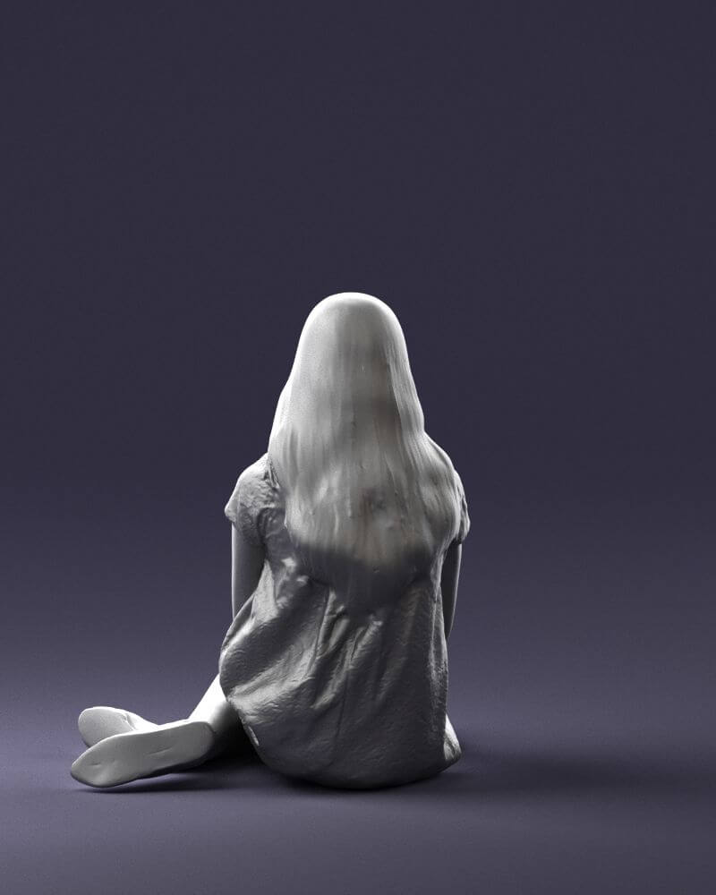 Sitting Girl (1016-3) 3D Model by 3DFarm