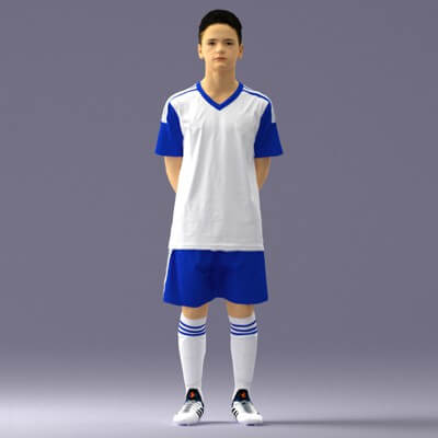 000319 Young Male Soccer Player Standing 1114 - 3D Model by 3DFarm