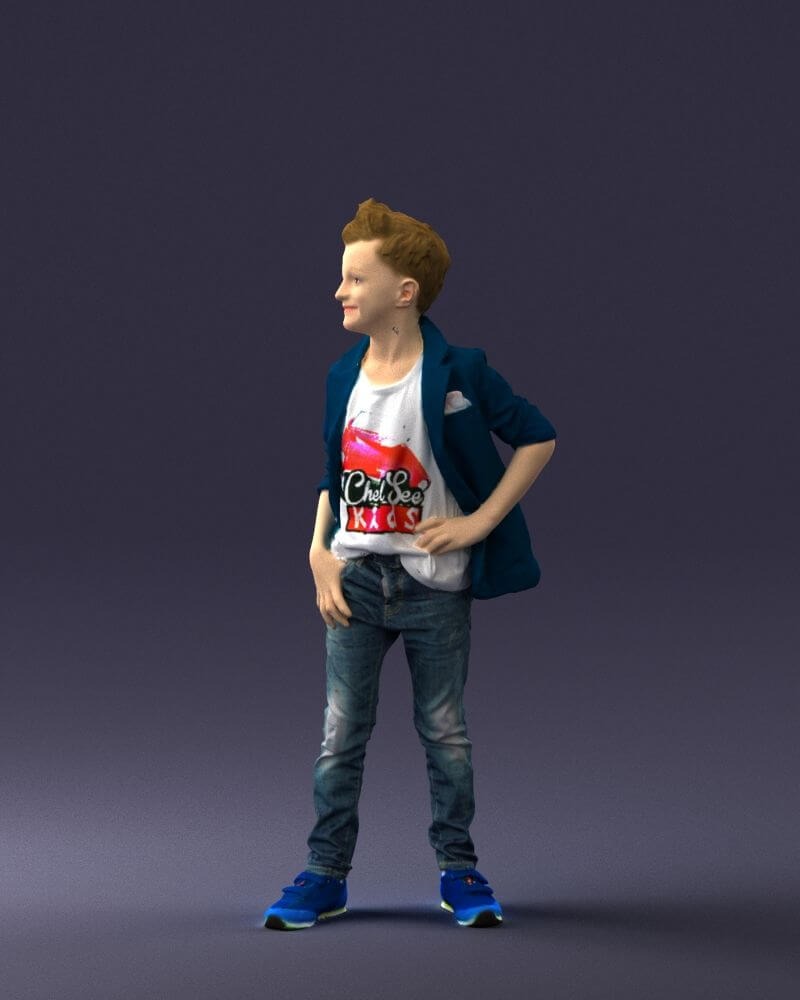 Stylish Funny Boy (0275) - 3D Model by 3DFarm