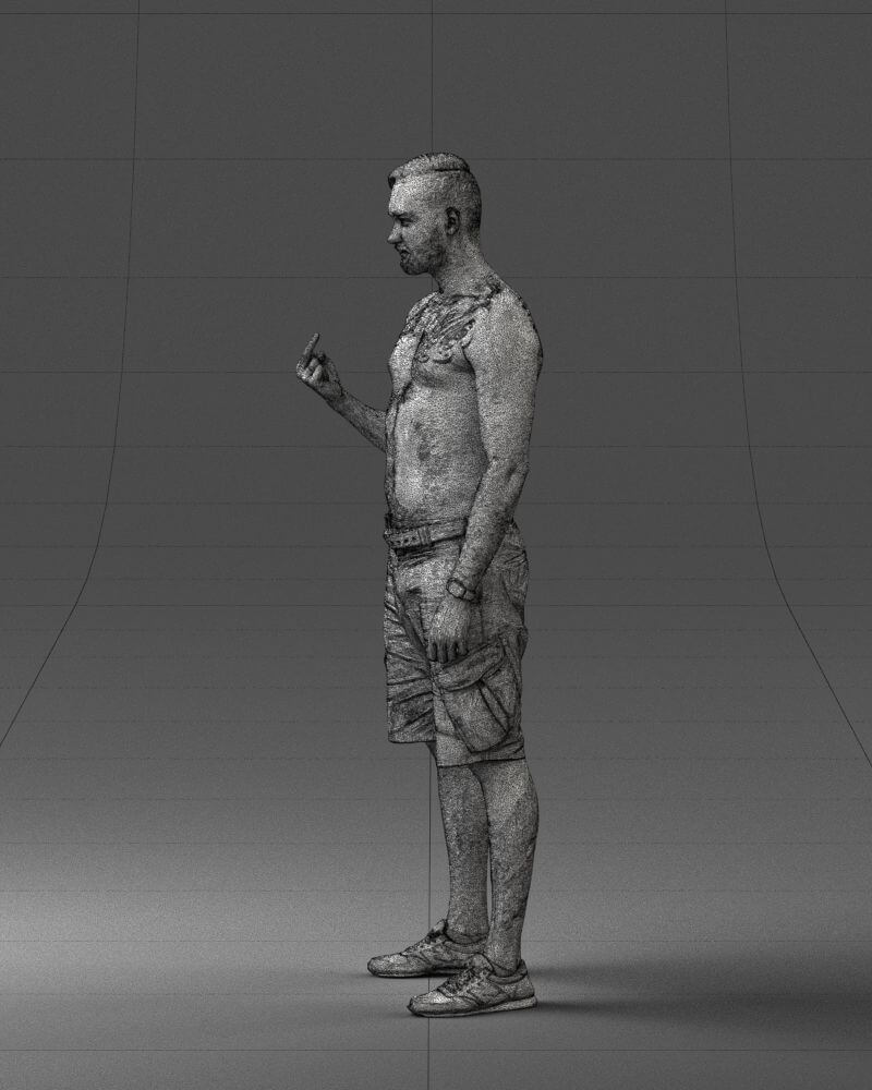 Tattoo Man (0817) - 3D Model by 3DFarm