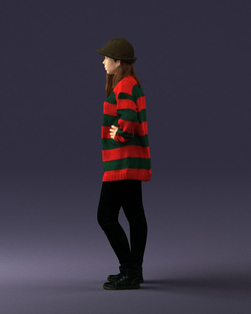 The Girl in The Image of Freddy Krueger (0317) - 3D Model by 3DFarm