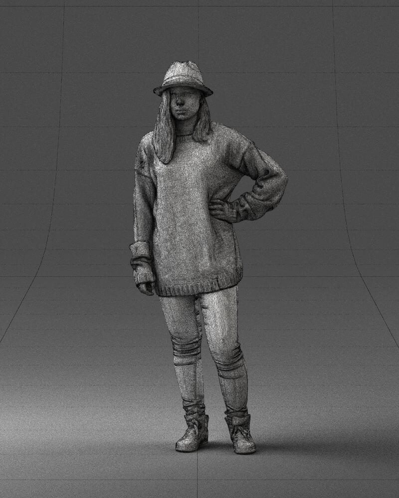 The Girl in The Image of Freddy Krueger (0317) - 3D Model by 3DFarm