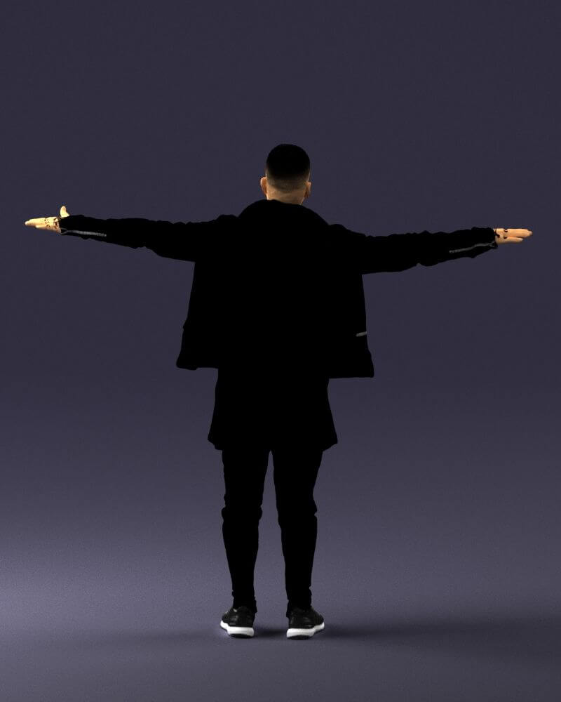 The Man in Black in The T-Pose (0212) 3D Model by 3DFarm