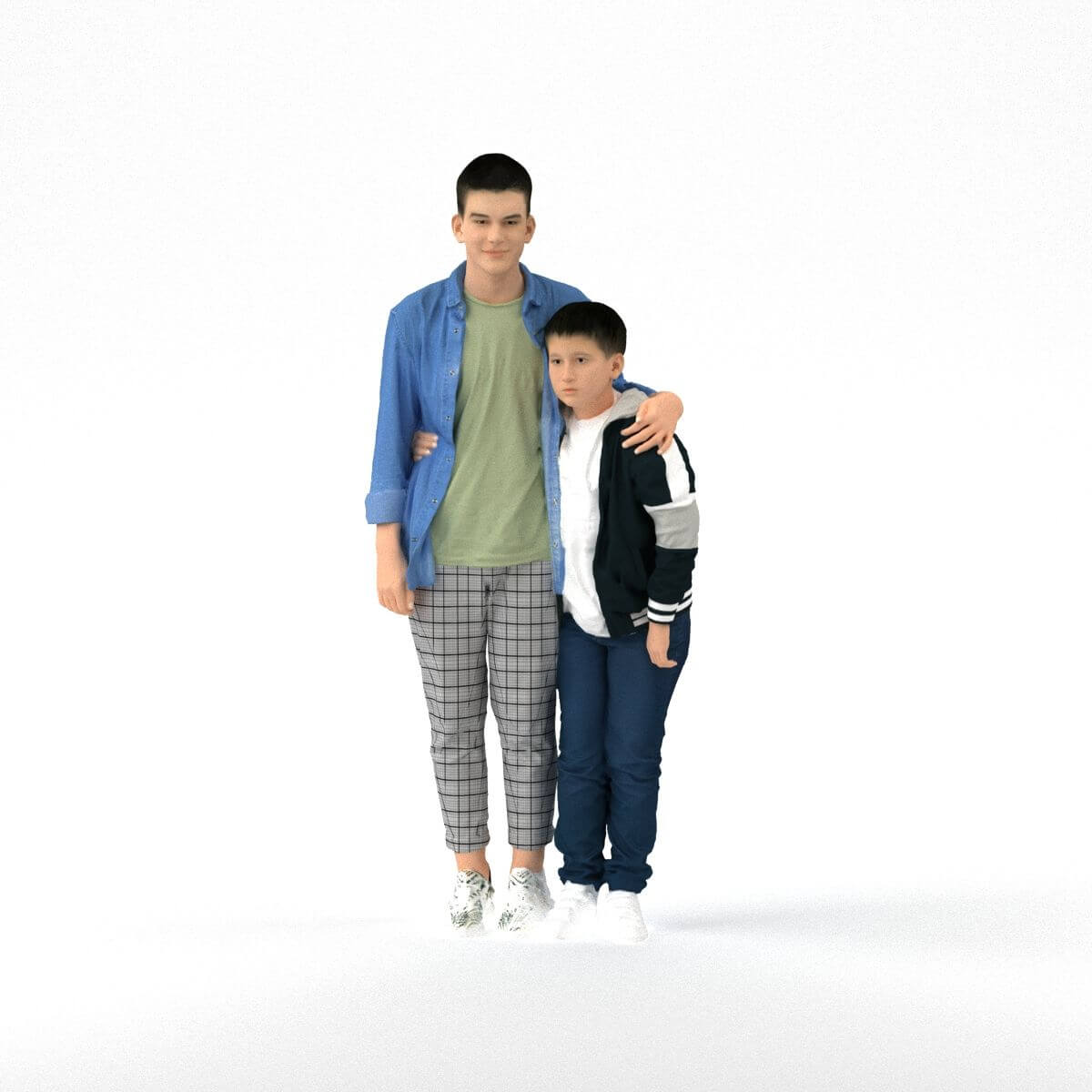 Two Brothers One Older Other Young (1078) - 3D Model by 3DFarm