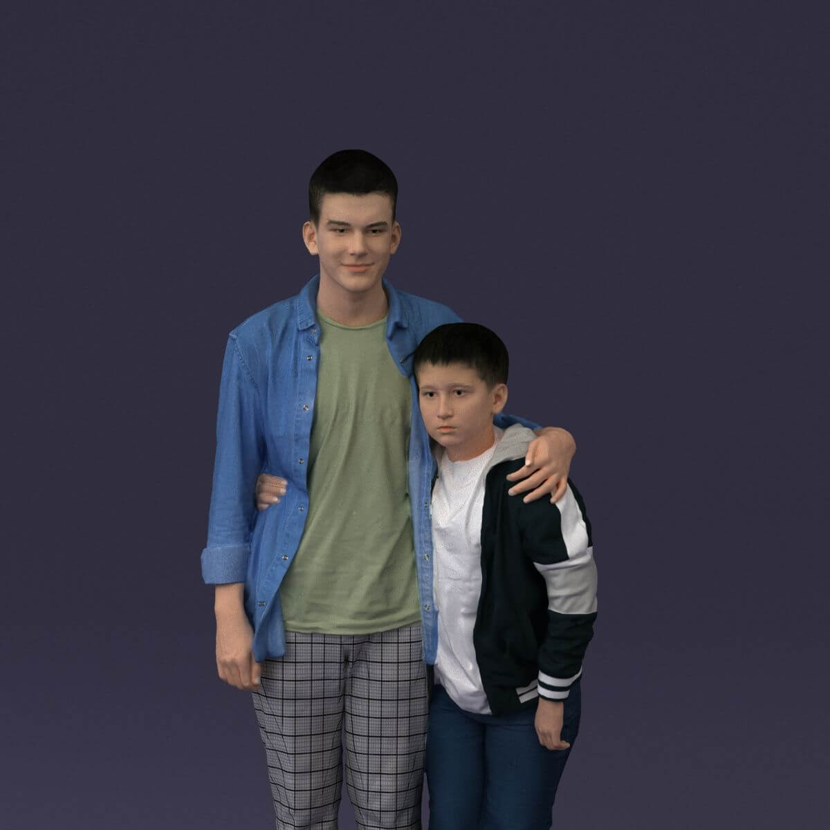 Two Brothers One Older Other Young (1078) - 3D Model by 3DFarm