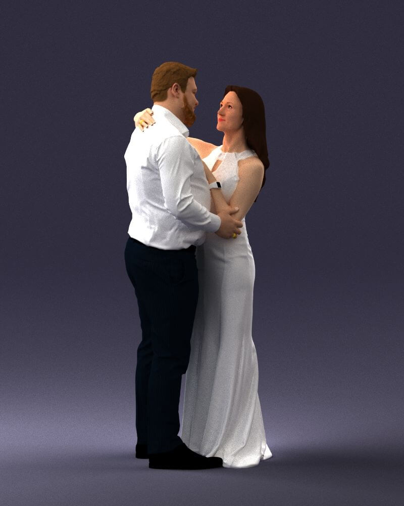 000100 Wedding Couple 0105 - 3D Model by 3DFarm
