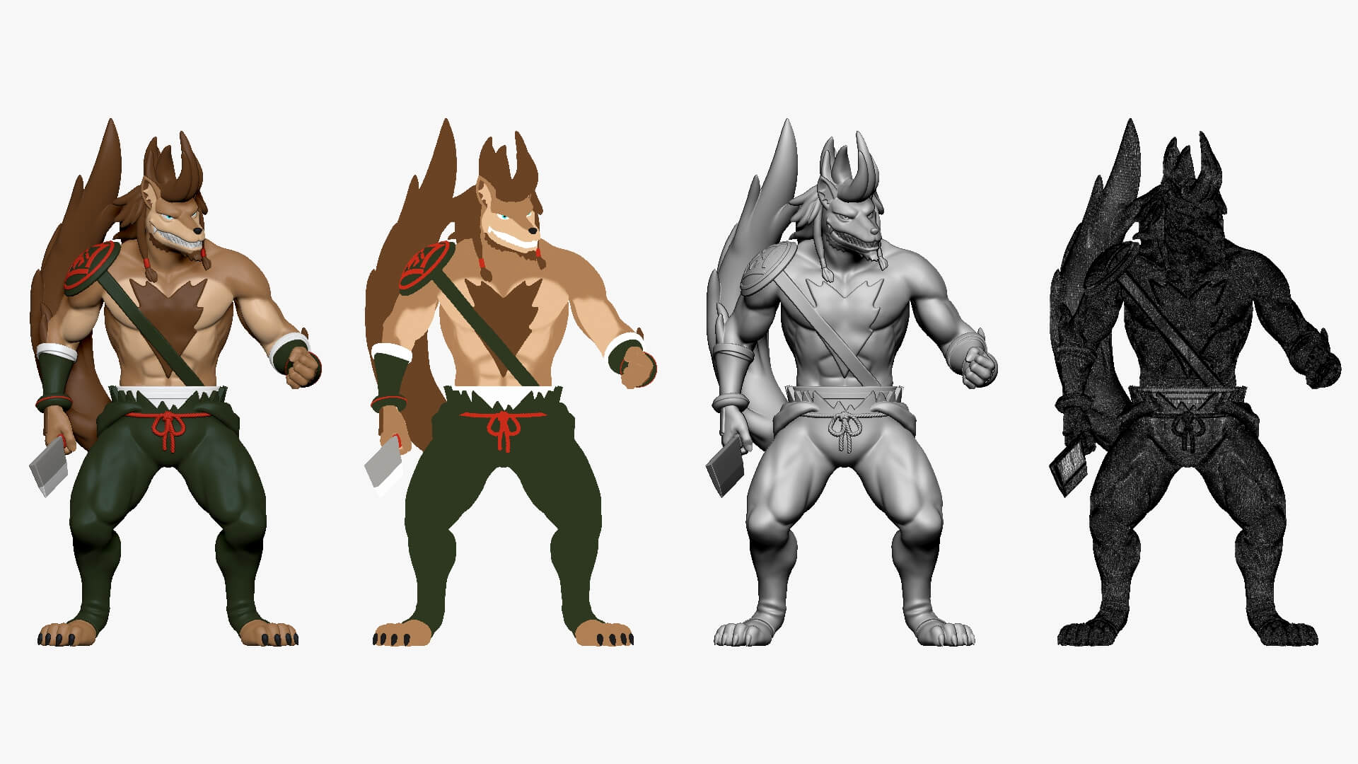 Werewolf Trooper With Long Sword (1231) - 3D Model by 3DFarm