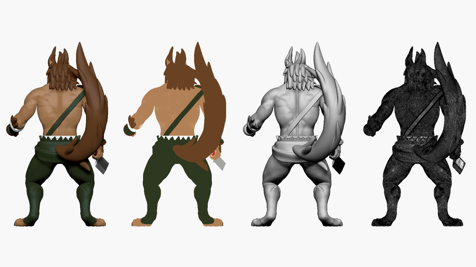 Werewolf Trooper With Long Sword (1231) - 3D Model by 3DFarm