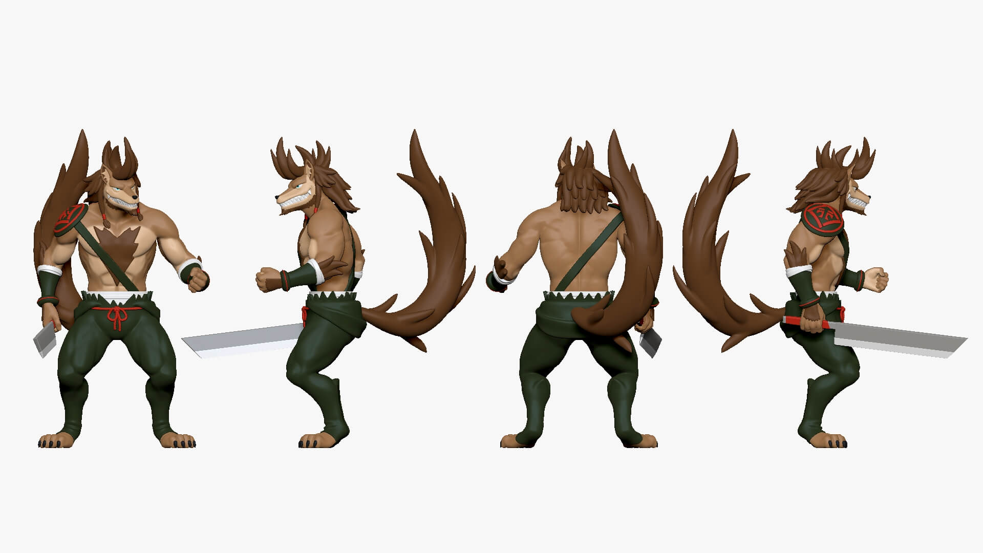 Werewolf Trooper With Long Sword (1231) - 3D Model by 3DFarm