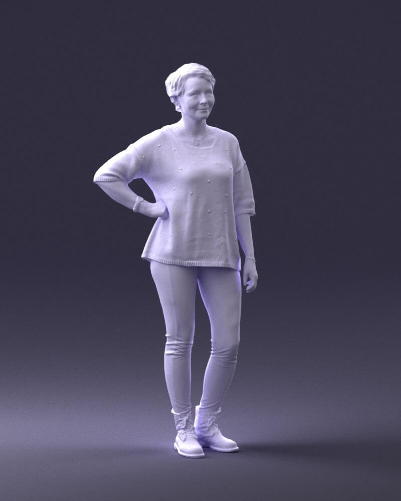 Woman in Pose (0029) - 3D Model by 3DFarm