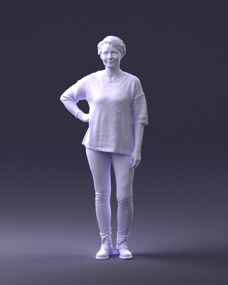 Woman in Pose (0029) - 3D Model by 3DFarm