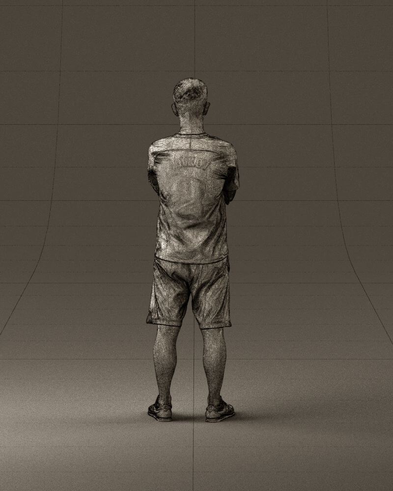 Young Soccer Player in Close Pose (1082) - 3D Model by 3DFarm