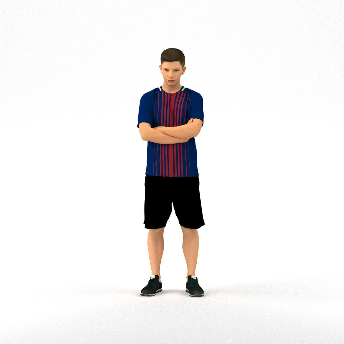 Young Soccer Player in Close Pose (1082) - 3D Model by 3DFarm