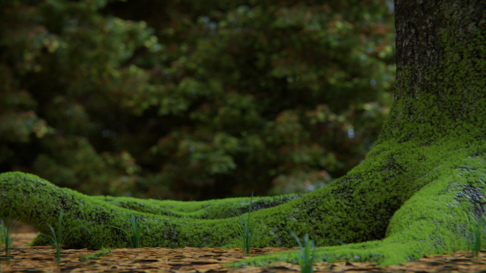 British Forest 3D Scene by 3DHappy