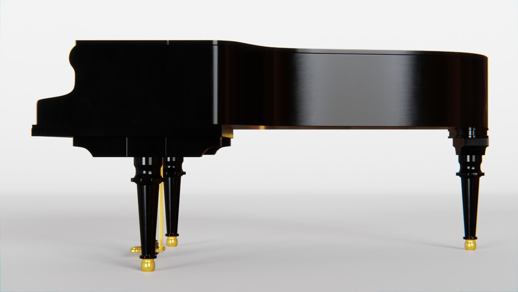 Grand Piano 3D Model by 3DHappy