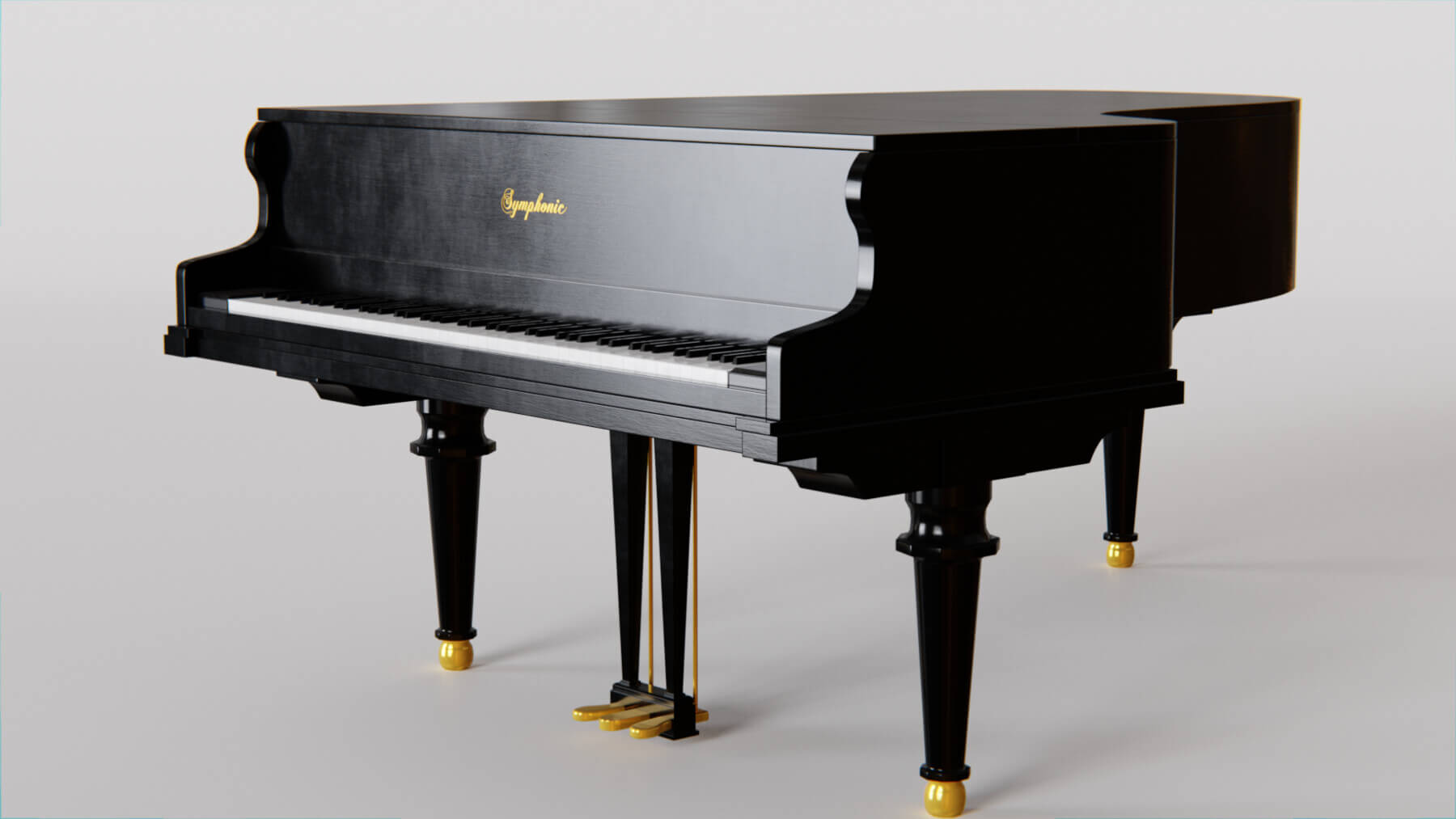 Grand Piano 3D Model by 3DHappy