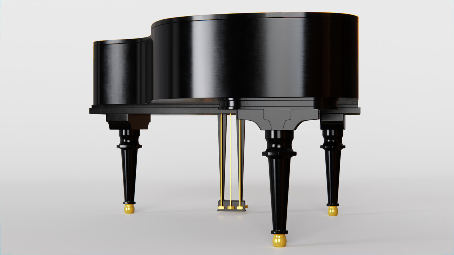 Grand Piano 3D Model by 3DHappy