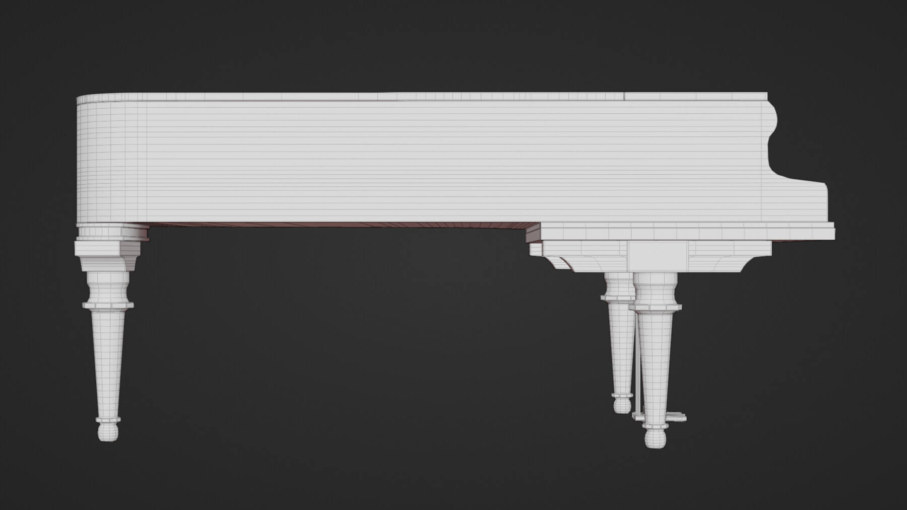 Grand Piano 3D Model by 3DHappy