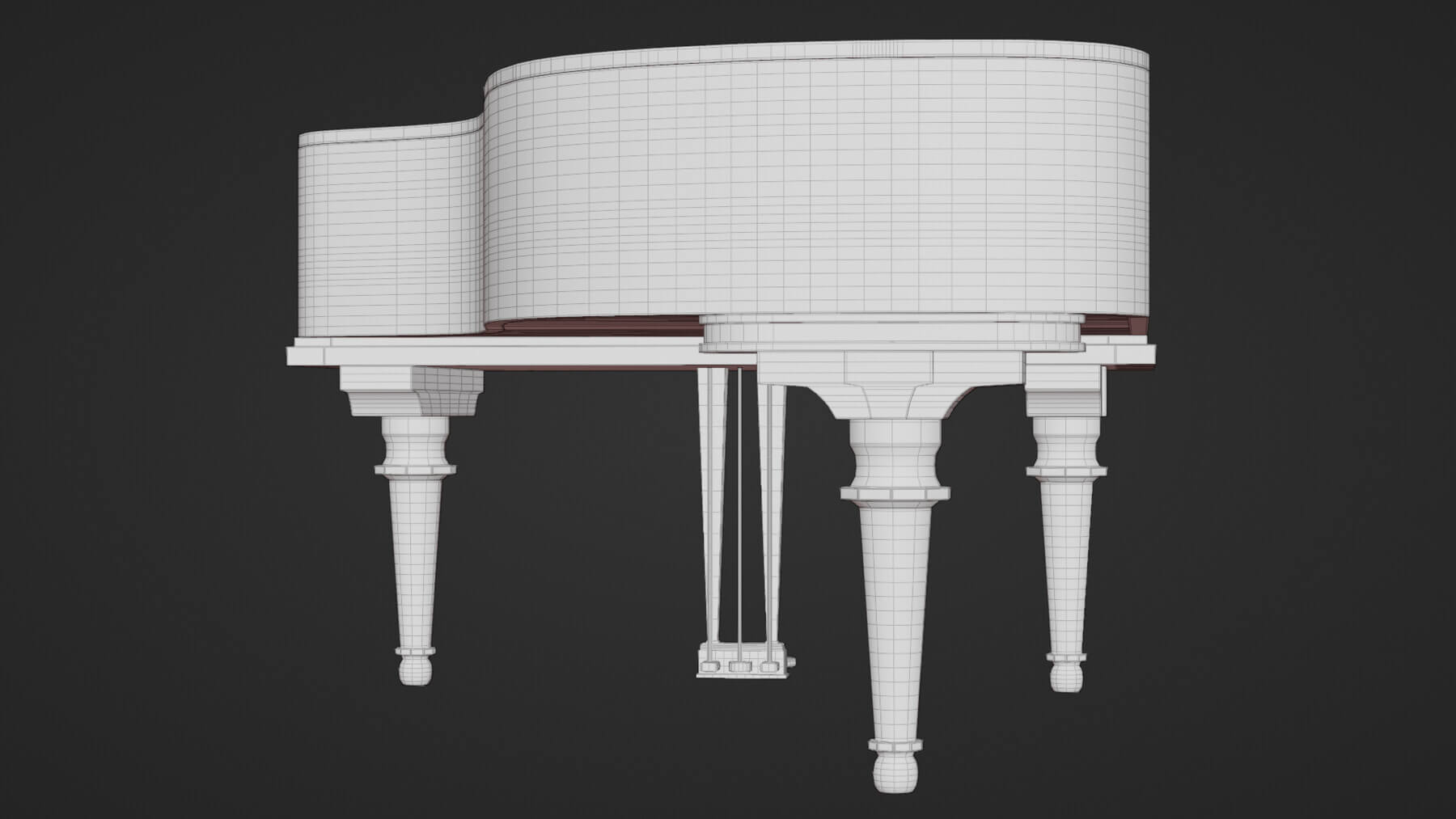 Grand Piano 3D Model by 3DHappy