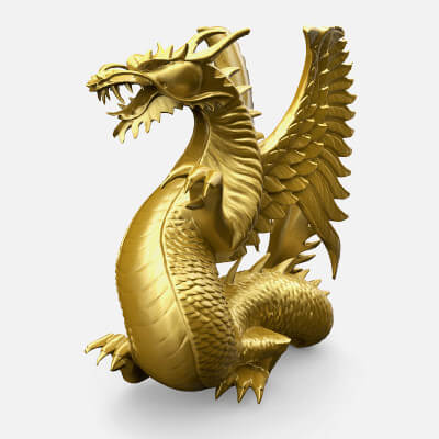 Golden Dragon 2 - 3D Model by 3DHEPECT