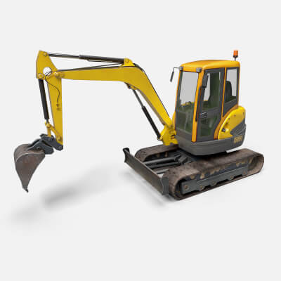 Mini Excavator - 3D Model by 3DHEPECT