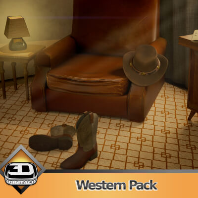 Western Pack - 3D Model by 3Digitalis
