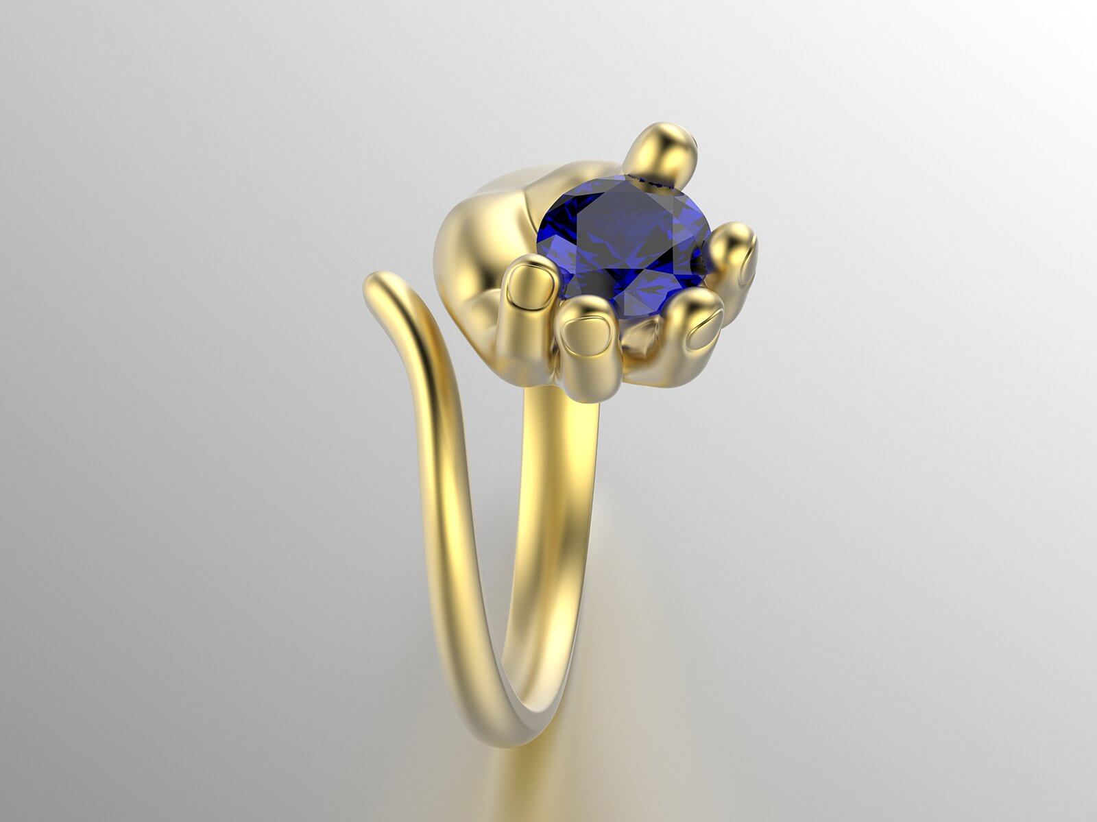 Baby Hand Shaped Ring 0031 V2 - 3D Model by 3djewelrysquad