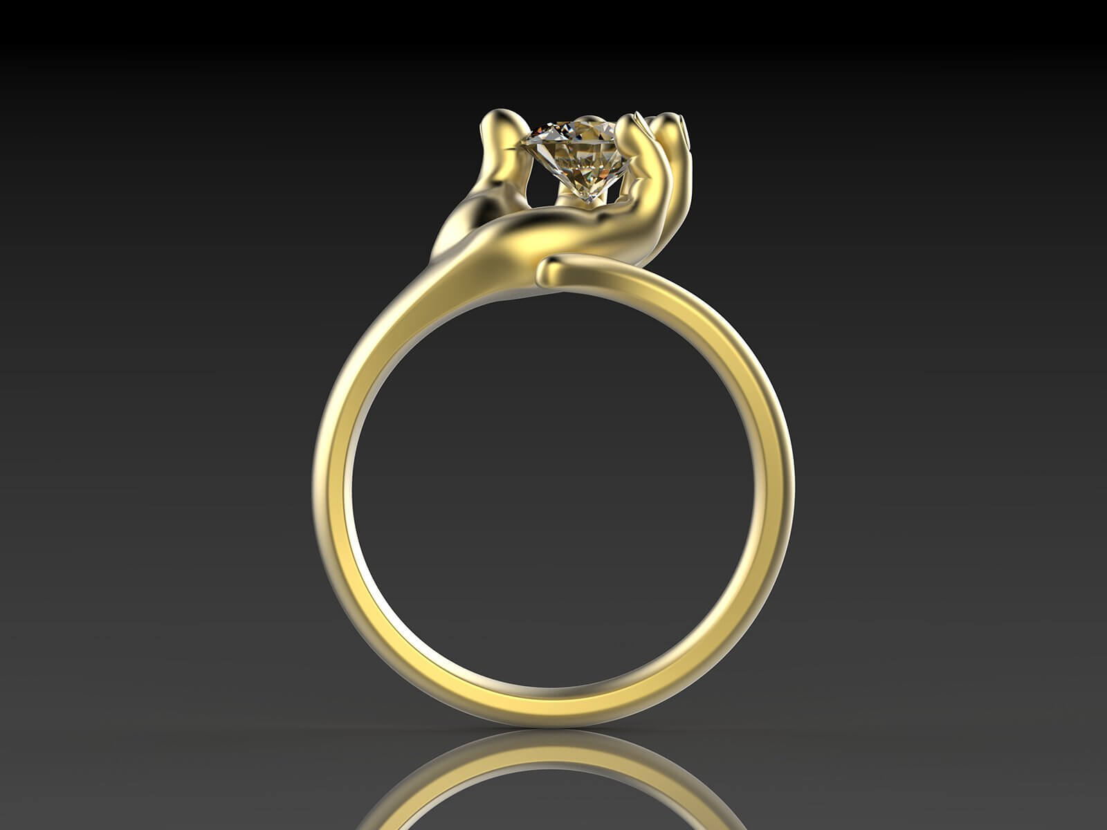 Baby Hand Shaped Ring 0031 V2 - 3D Model by 3djewelrysquad