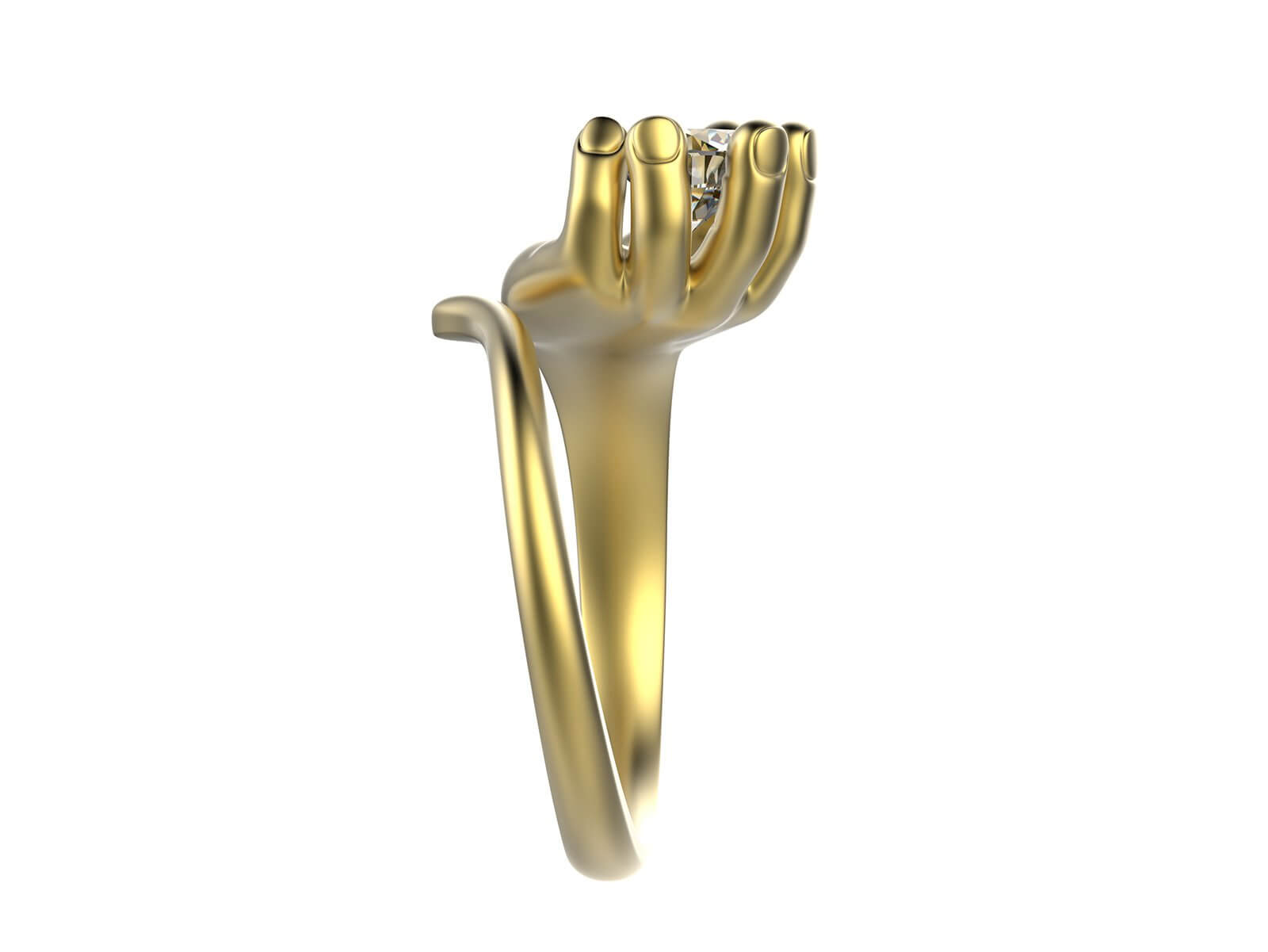 Baby Hand Shaped Ring 0031 V2 - 3D Model by 3djewelrysquad