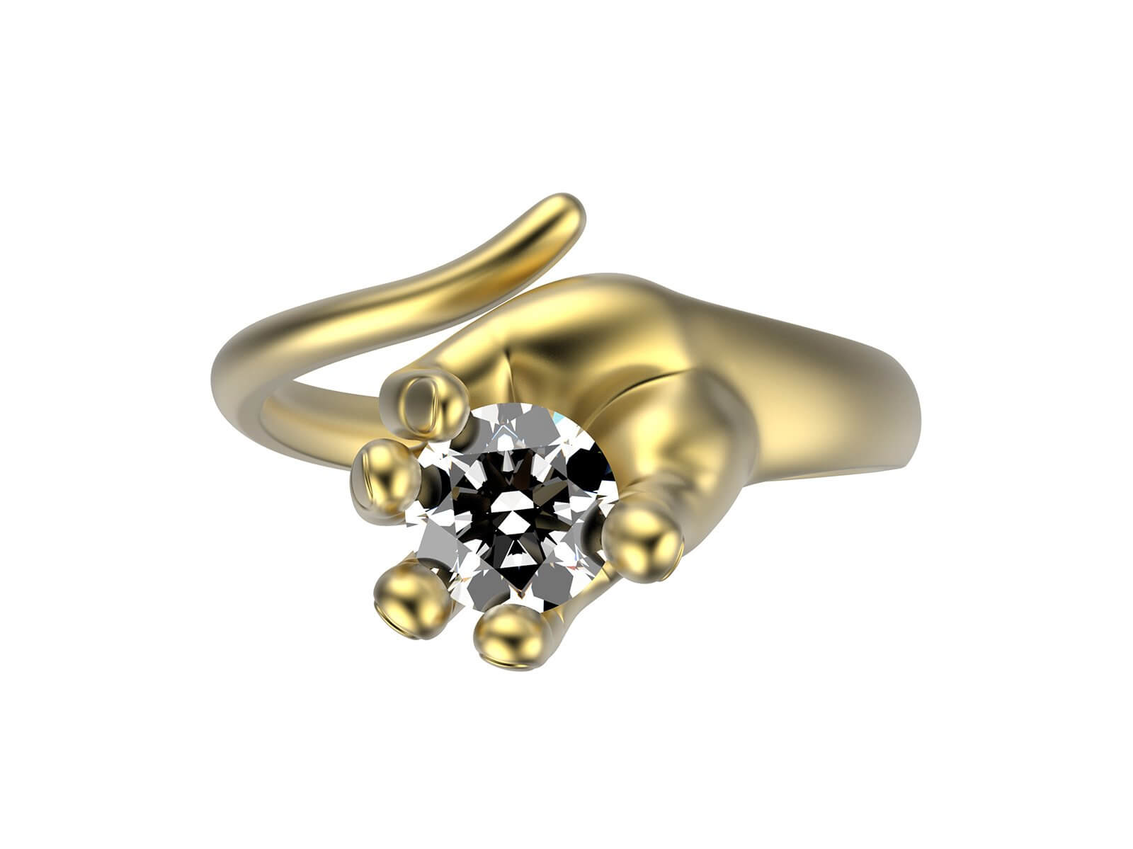 Baby Hand Shaped Ring 0031 V2 - 3D Model by 3djewelrysquad
