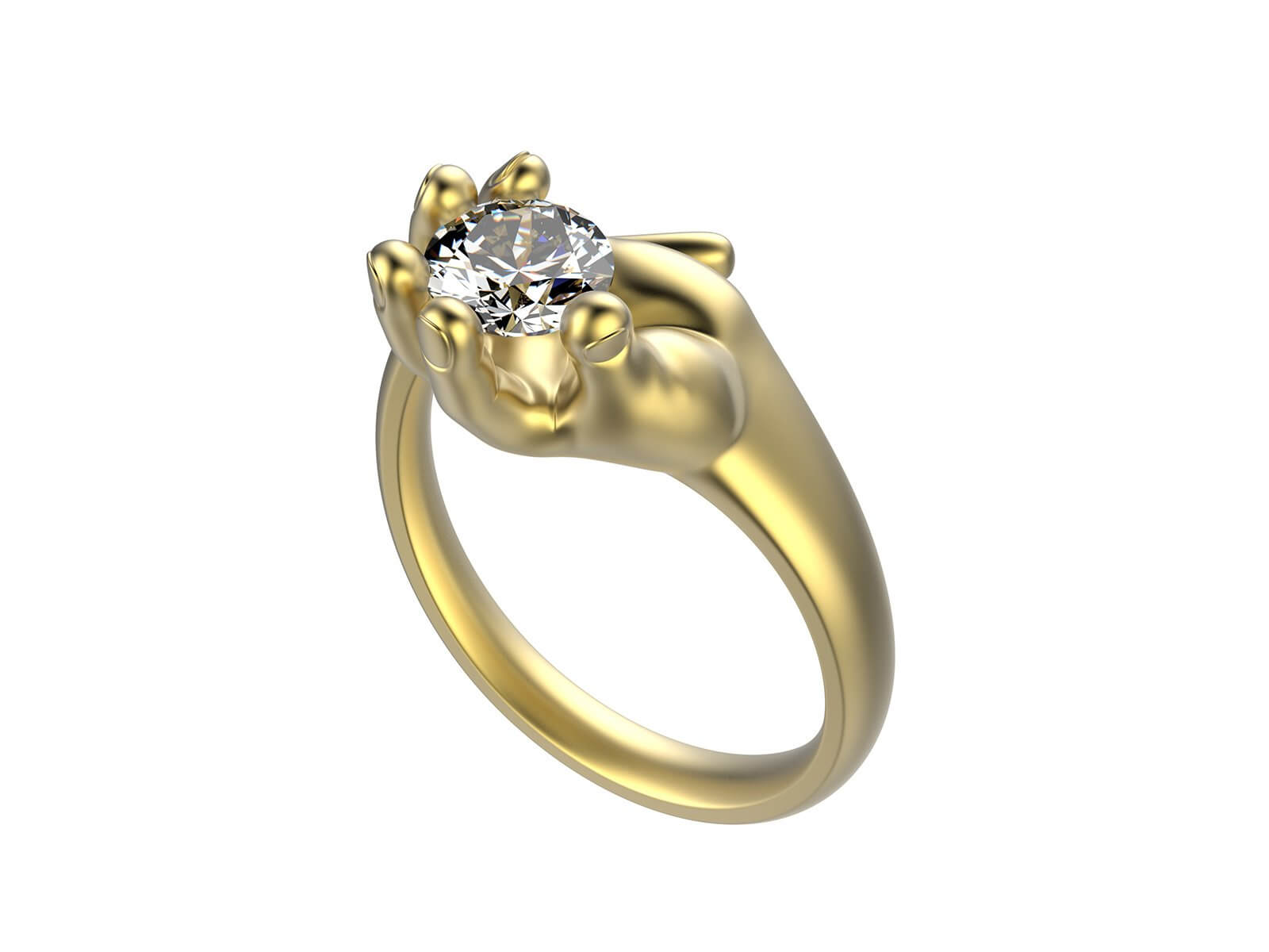 Baby Hand Shaped Ring 0031 V2 - 3D Model by 3djewelrysquad