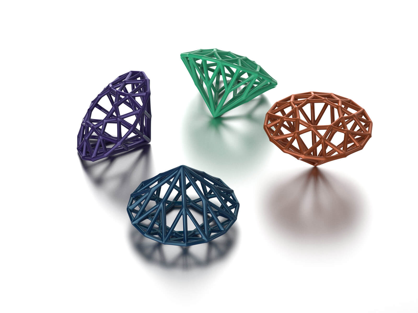 Brilliant Grid 0189 - 3D Print Model by 3djewelrysquad