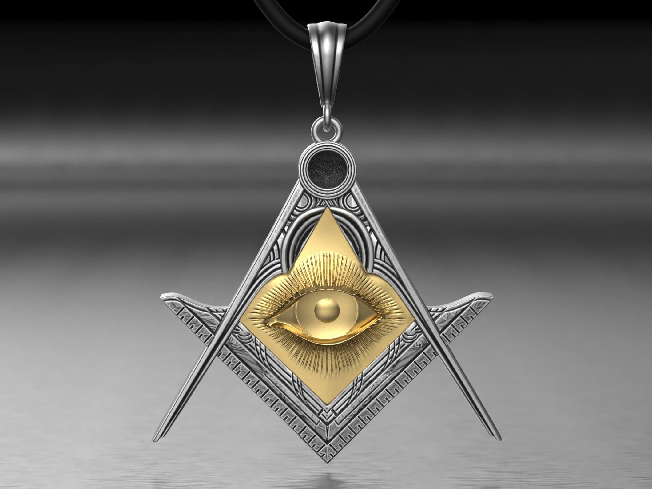 Jewelery Pendant With Eye Masonic Symbol 0319 Stl 3Dm FBX - 3D Model by ...