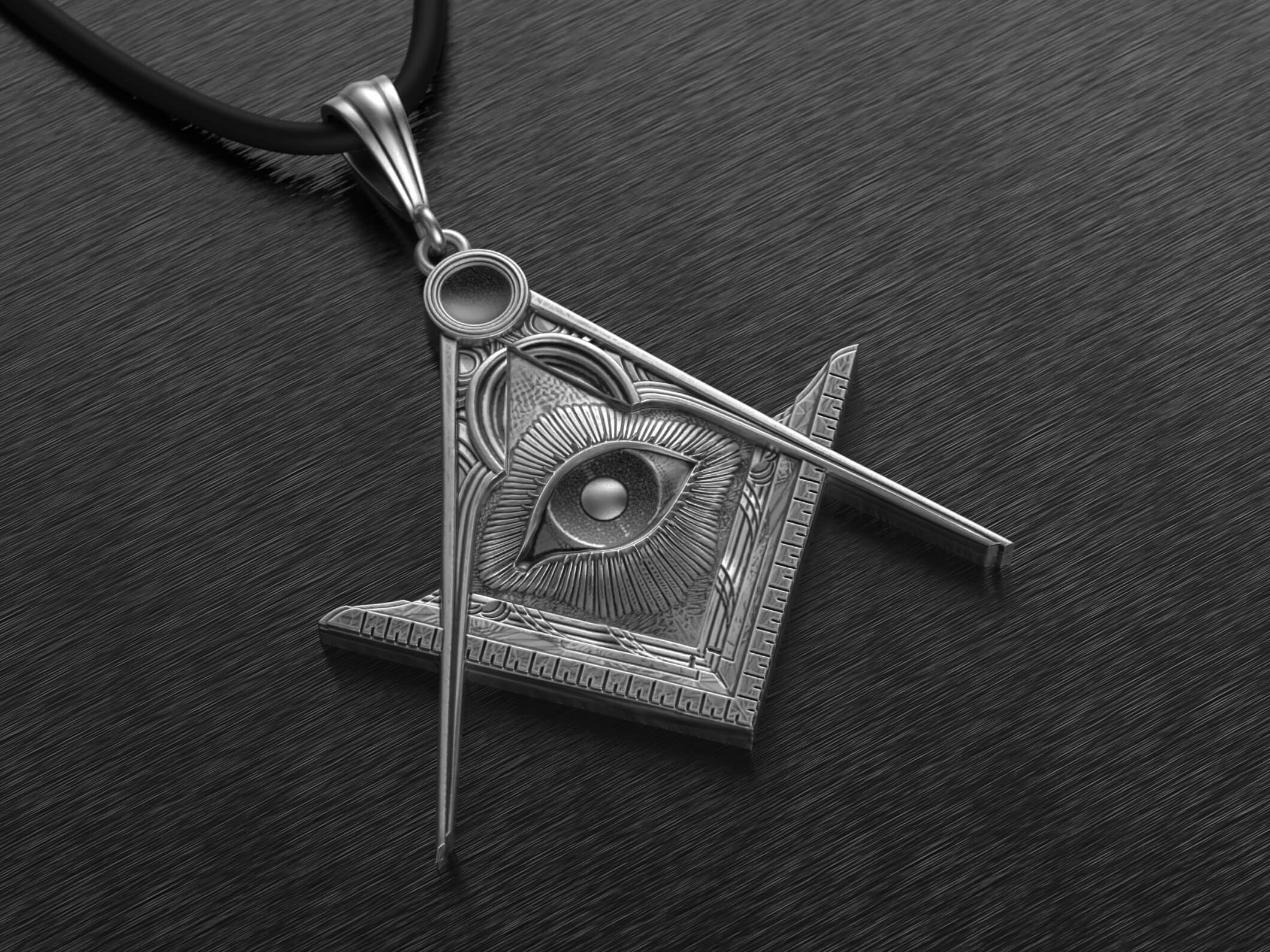 Jewelery Pendant With Eye Masonic Symbol 0319 Stl 3Dm FBX - 3D Model by ...