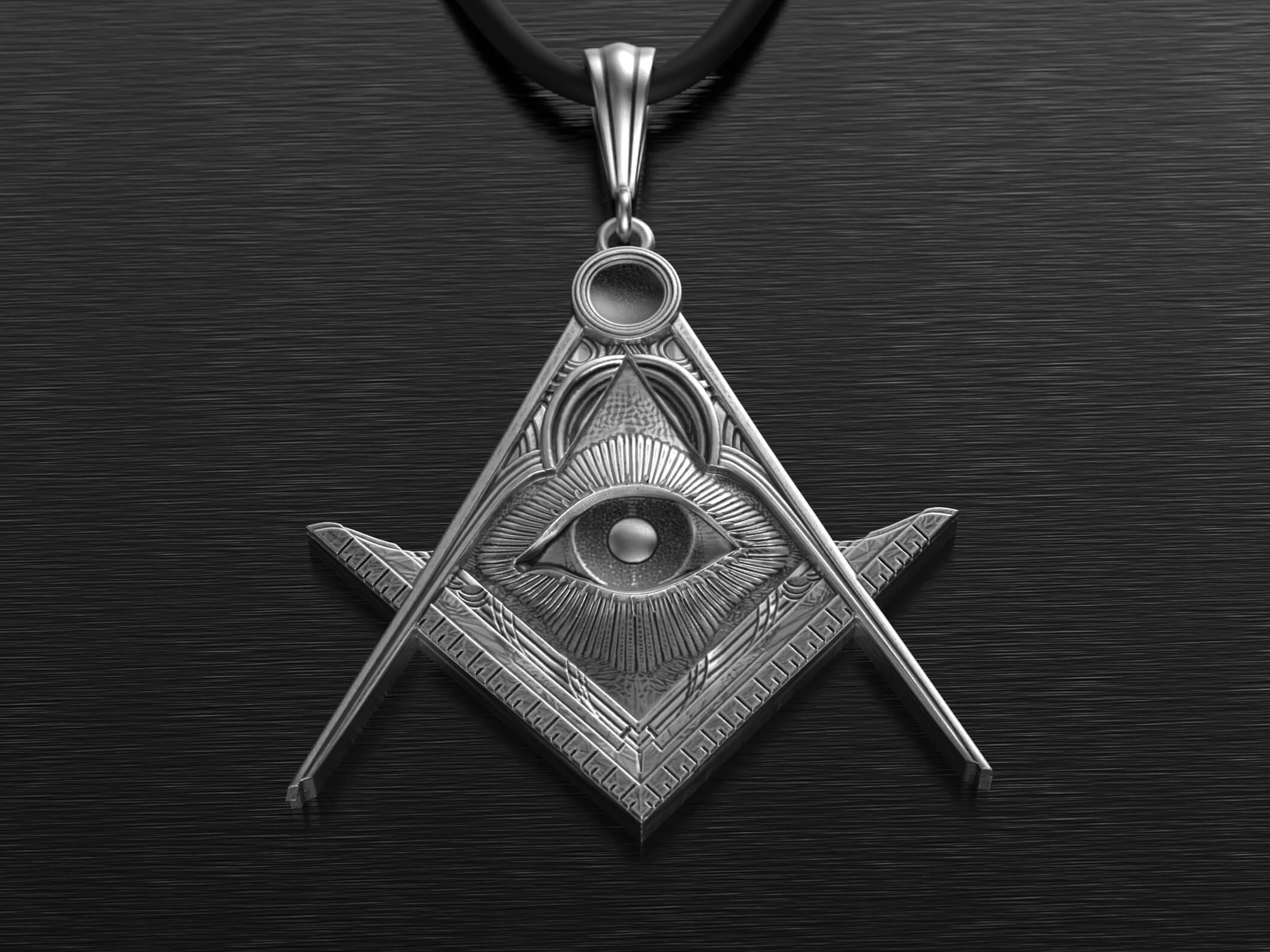 Jewelery Pendant With Eye Masonic Symbol 0319 Stl 3Dm FBX - 3D Model by ...