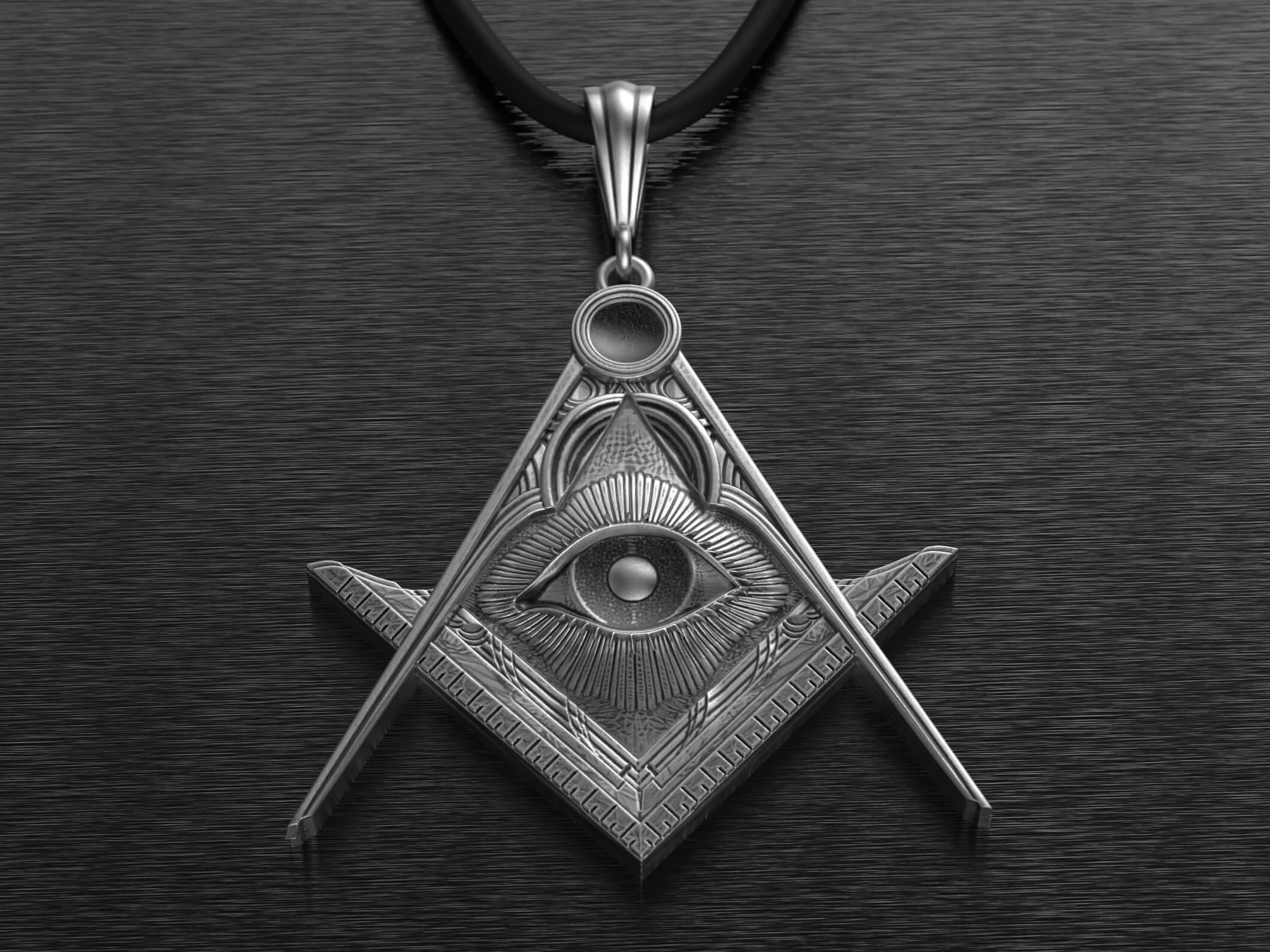 Jewelery Pendant With Eye Masonic Symbol 0319 Stl 3Dm FBX - 3D Model by ...