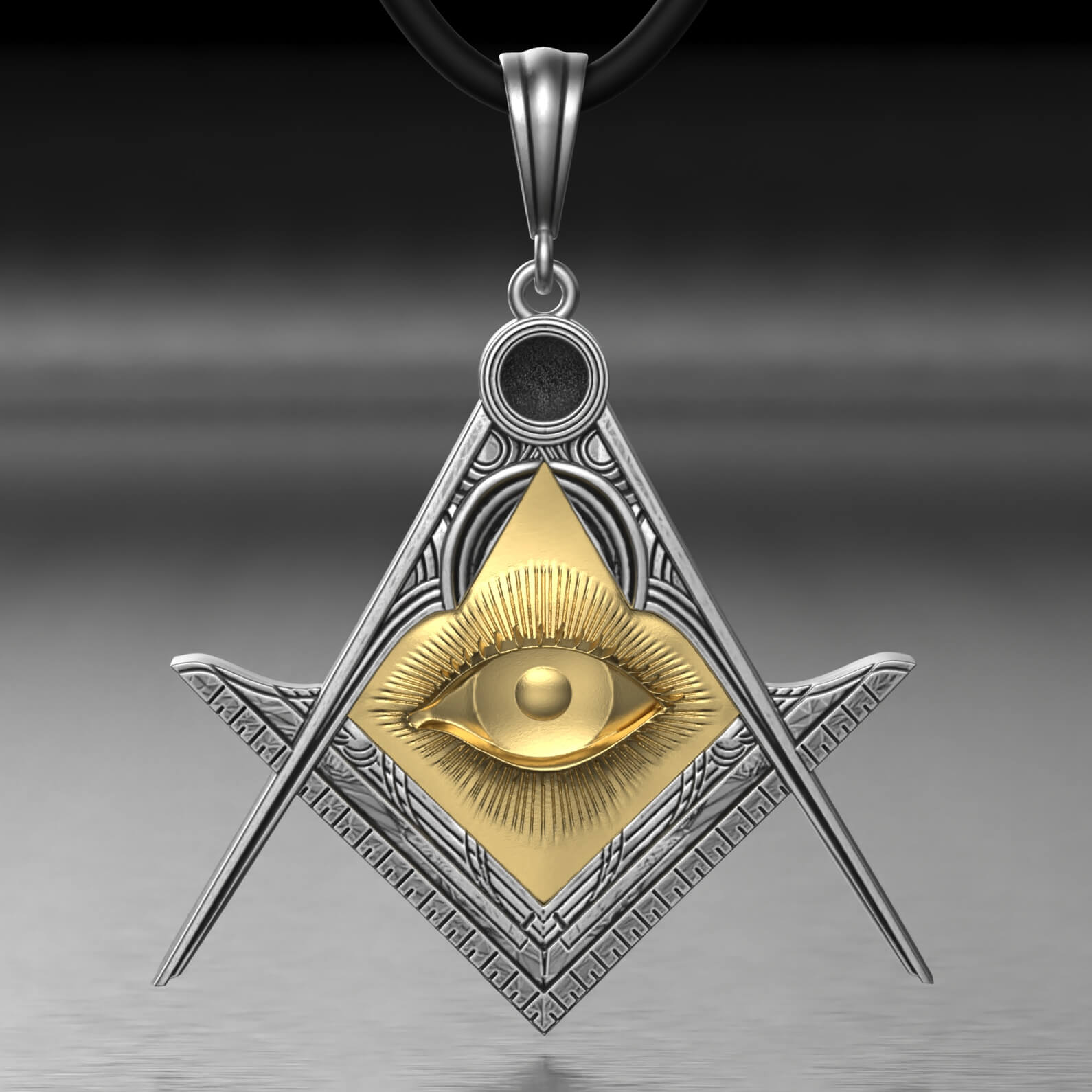 Jewelery Pendant With Eye Masonic Symbol 0319 Stl 3Dm FBX - 3D Model by ...