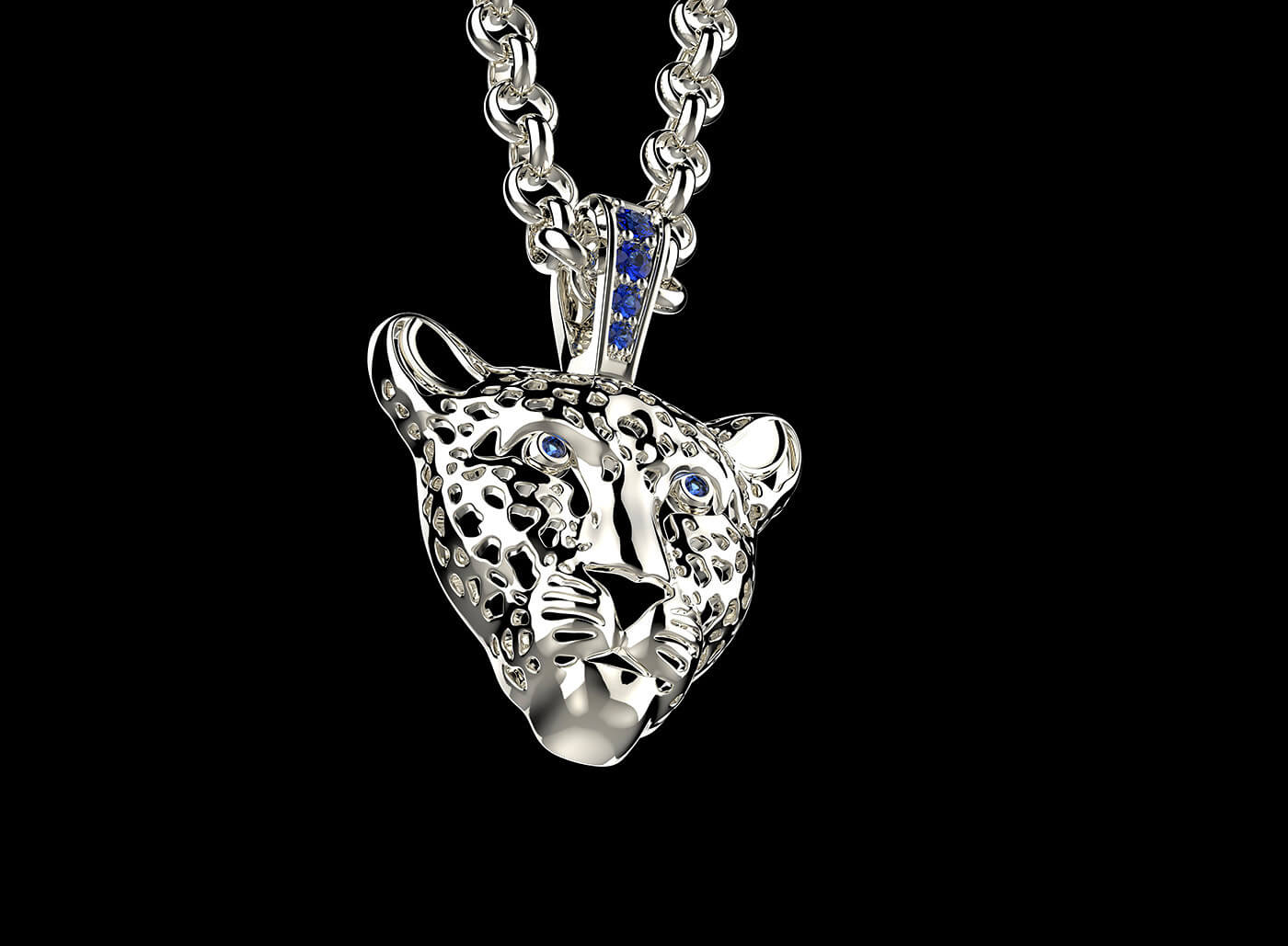 Leopard Pendant With Enamel for Vis 0076 V4 - 3D Model by 3djewelrysquad