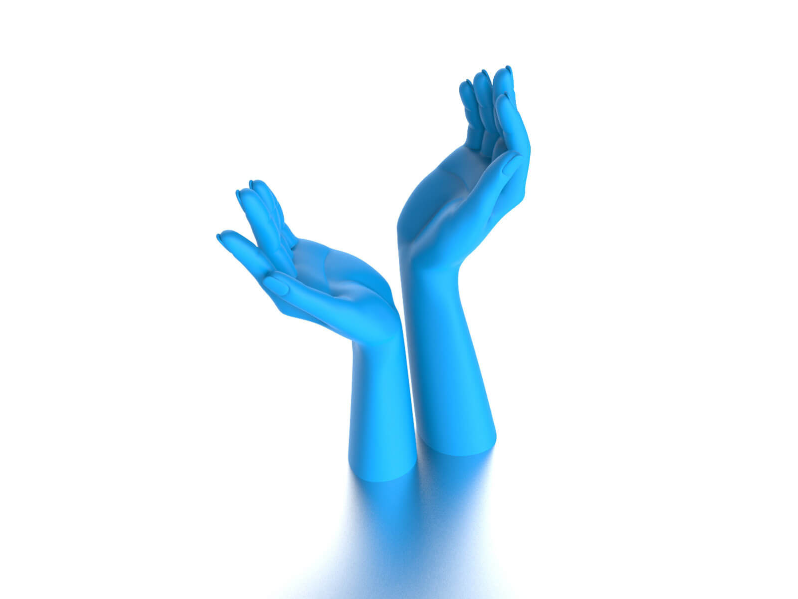 Raised Hands 0185 - 3D Model by 3djewelrysquad