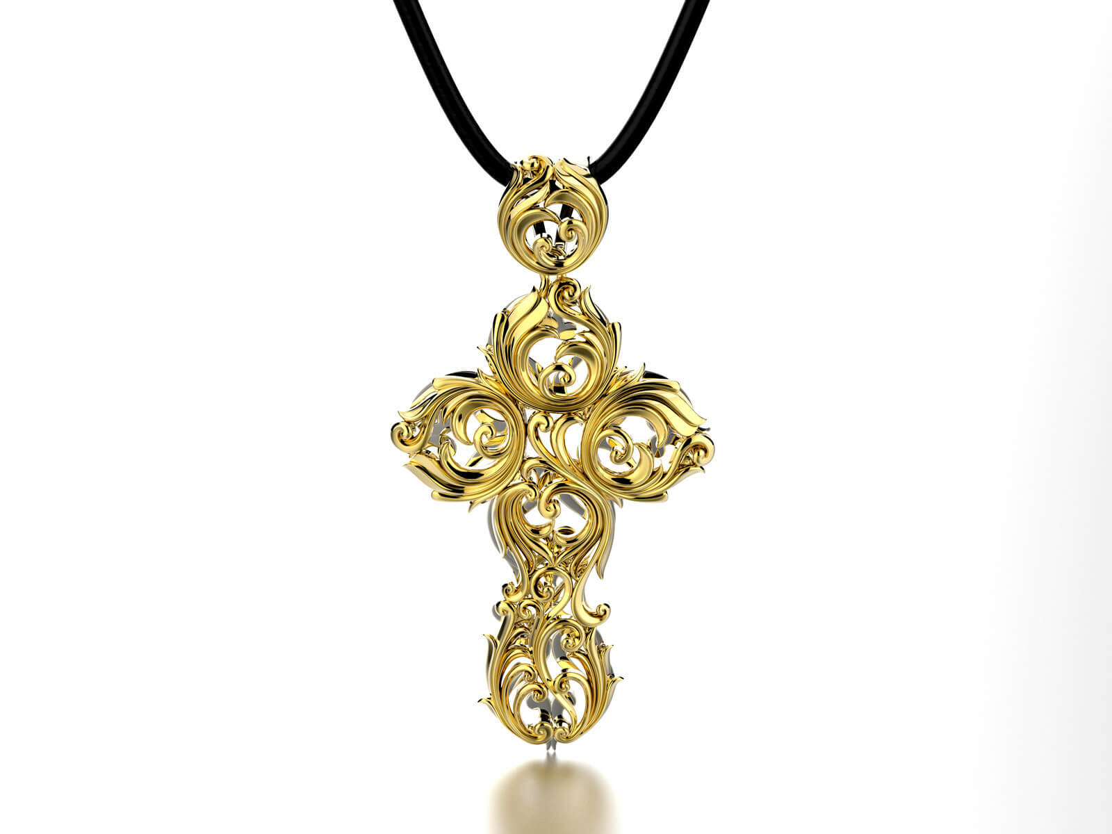 Stylized Cross 0159 - 3D Model by 3djewelrysquad