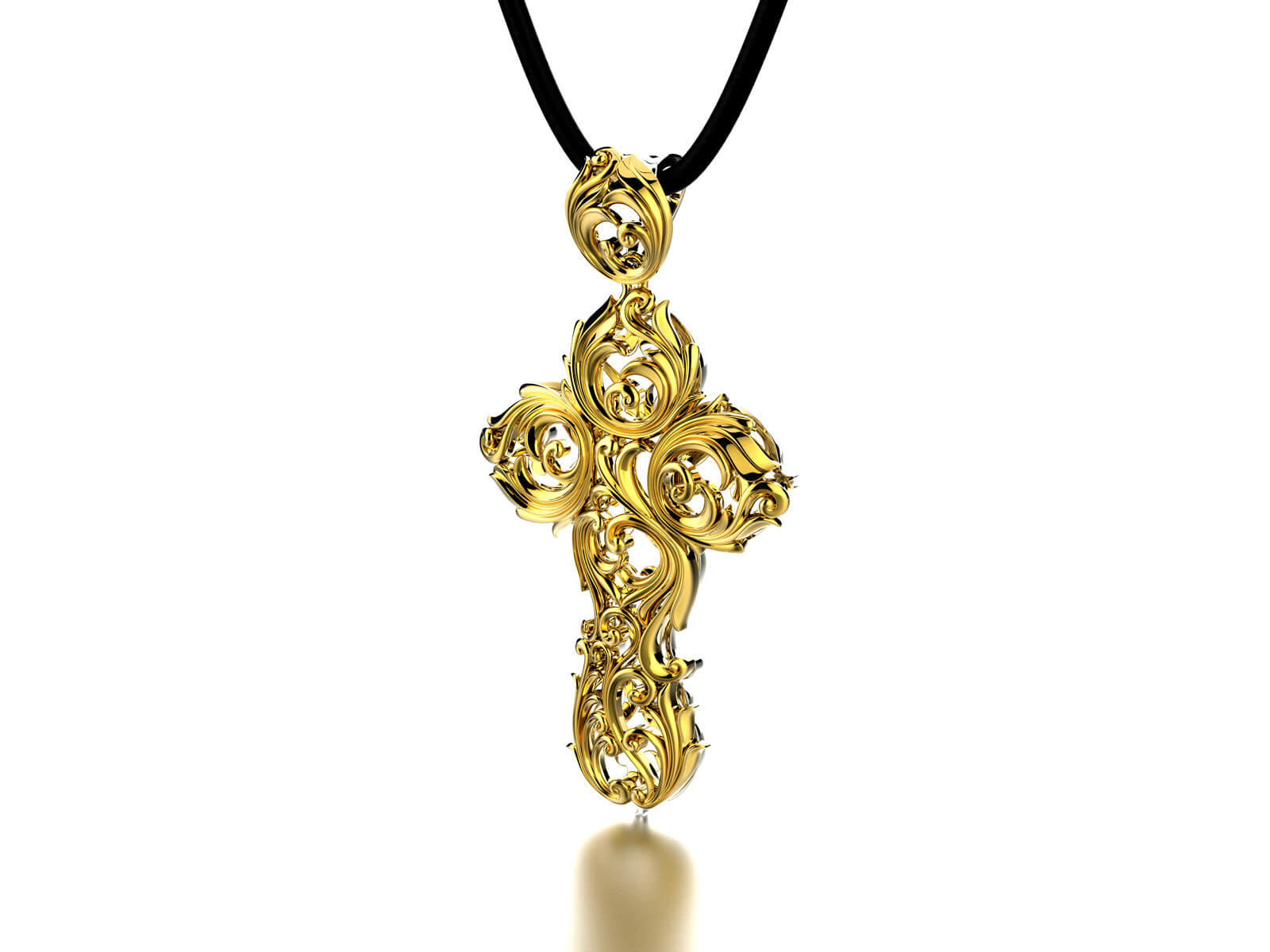 Stylized Cross 0159 - 3D Model by 3djewelrysquad