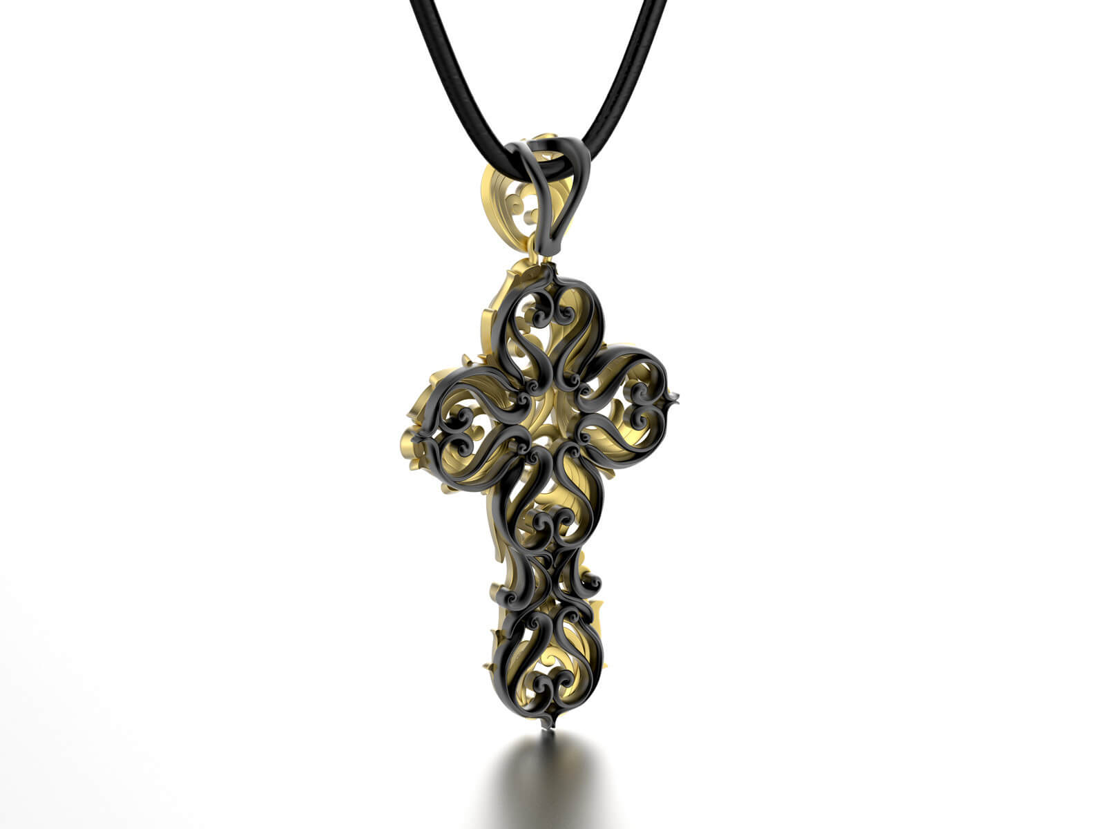 Stylized Cross 0159 - 3D Model by 3djewelrysquad