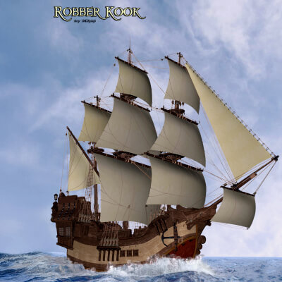 RobberKook Toon Boat - Daz Content by 3djoji