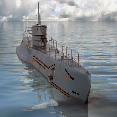WWII German Submarine U-Boat Daz Content by 3djoji