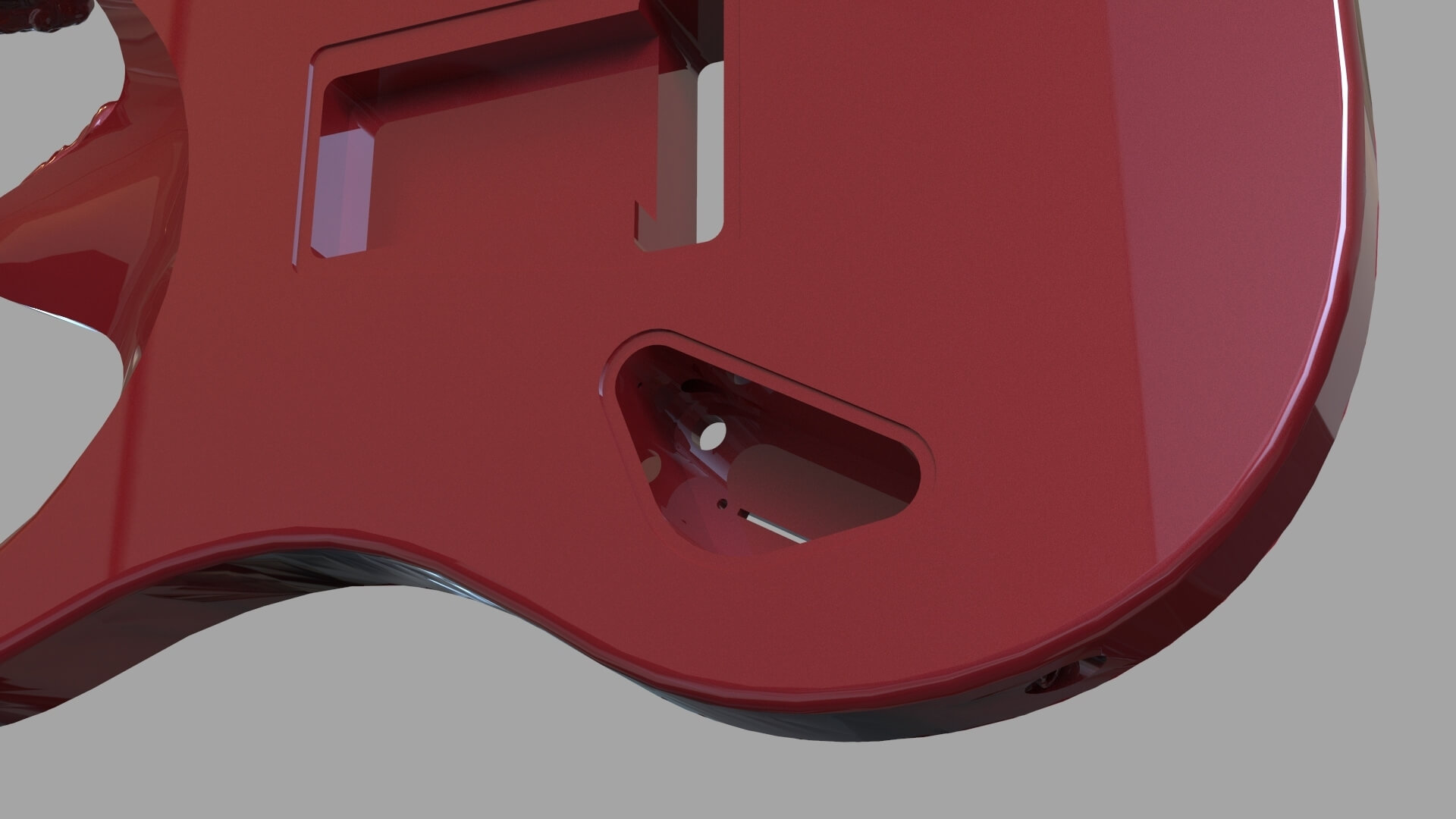 Alien Guitar for CNC Woodworking - 3D Model by 3DKingX