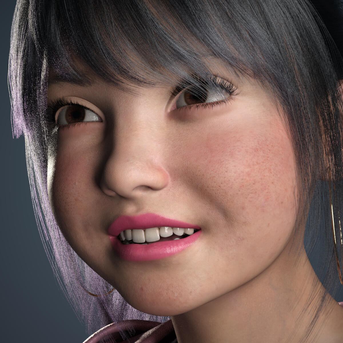 3DKing Carlotta Tween Character for Genesis 9 3D Render