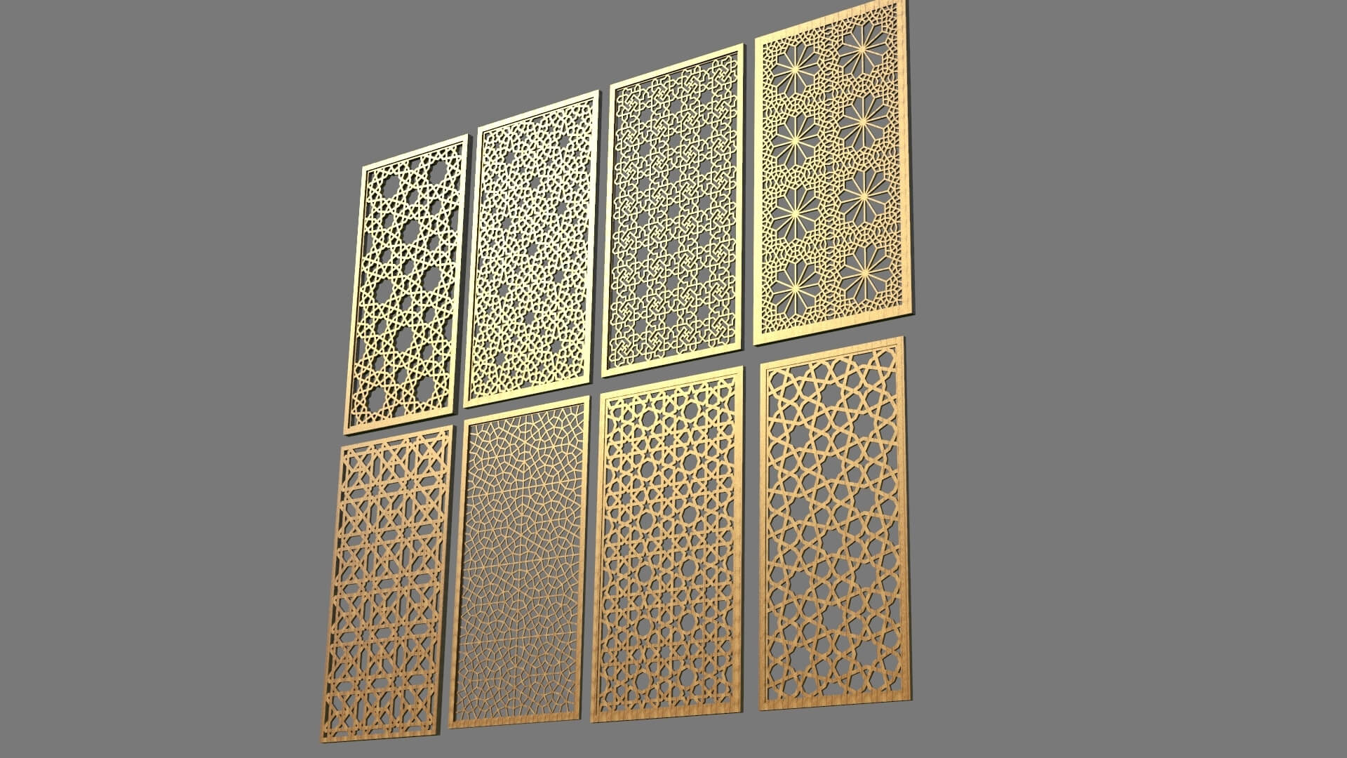 Islamic Panels Pack - 3D Print Model by 3DKingX