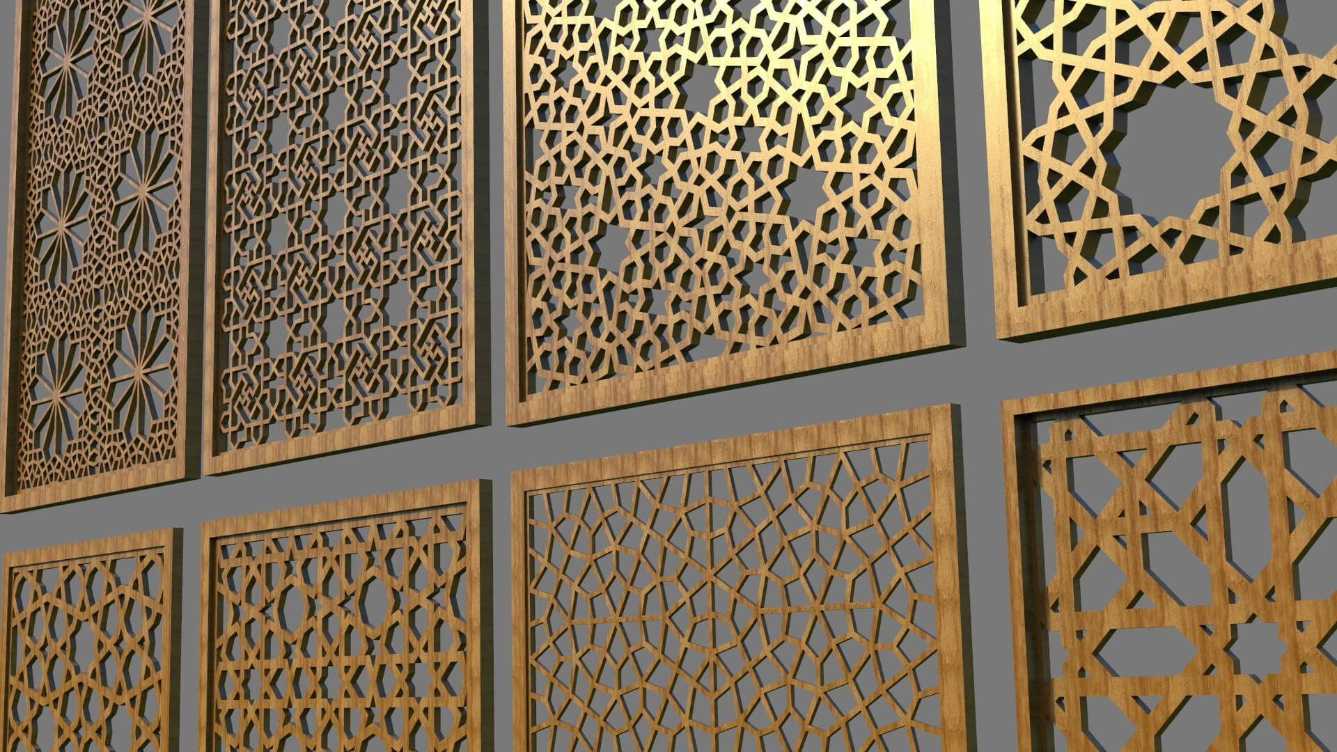 Islamic Panels Pack - 3D Print Model by 3DKingX